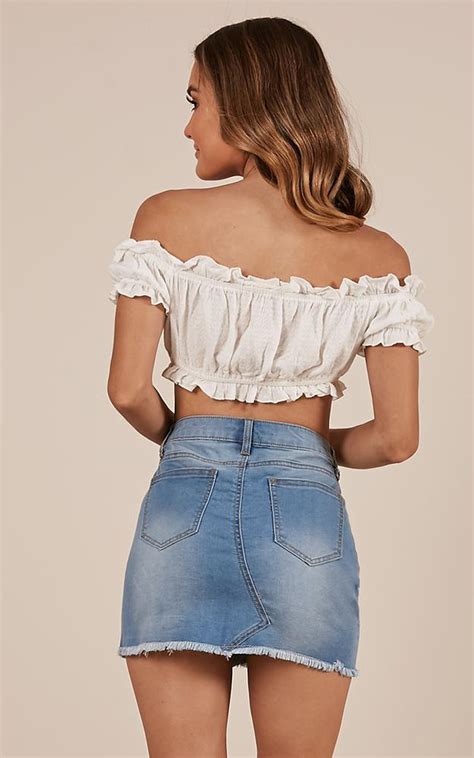 Youll Be Missed Denim Skirt In Mid Wash Showpo Usa