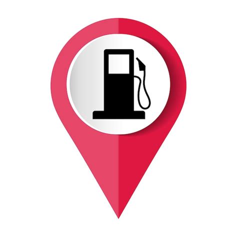 Gas gasolina estación de combustible pin puntero marcador icono vector