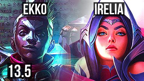 EKKO Vs IRELIA MID 11 1 8 2 2M Mastery 800 Games Legendary KR