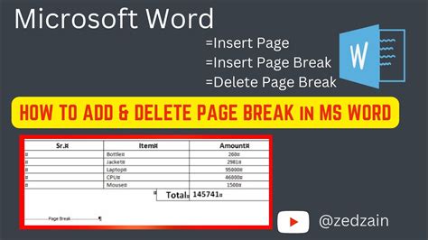 Microsoft Office Word How To Insert Or Delete Page Break In Word 100