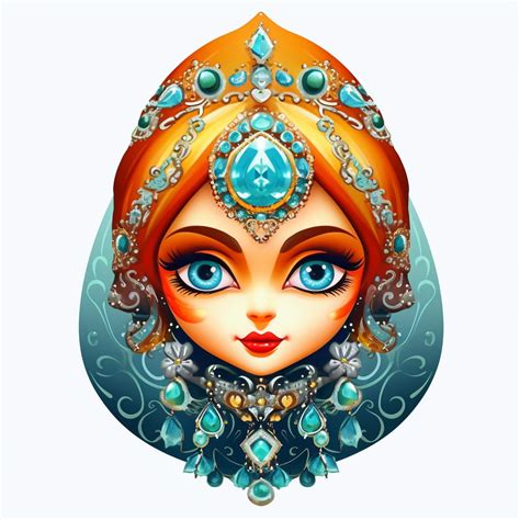 An Evil Woman In A Russian Traditional Dress Royaltyfree Clipart In