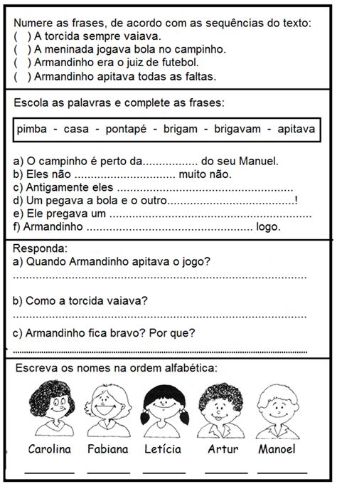 Atividades para imprimir do 3º ao 5º anos sempre a mão Armandinho o