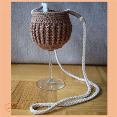 HÄKELANLEITUNG Willi gehäkelter Weinglashalter myPatterns de