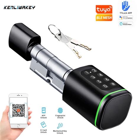 Tuya Smart Keyless Cilindro Bloqueio Bluetooth App Senha Desbloqueio Do