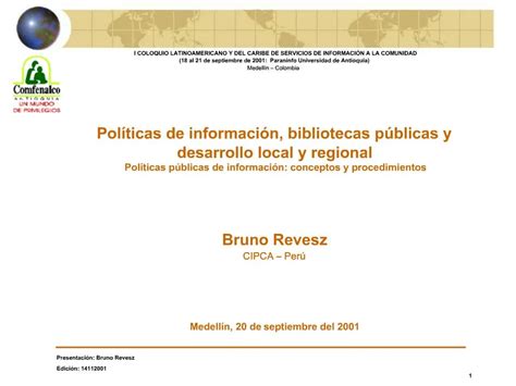 PPT Pol Ticas De Informaci N Bibliotecas P Blicas Y Desarrollo Local