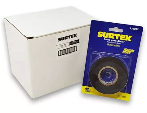 Cinta Para Aislar Negra 18 M En Blíster 138002 Surtek 6 Pz