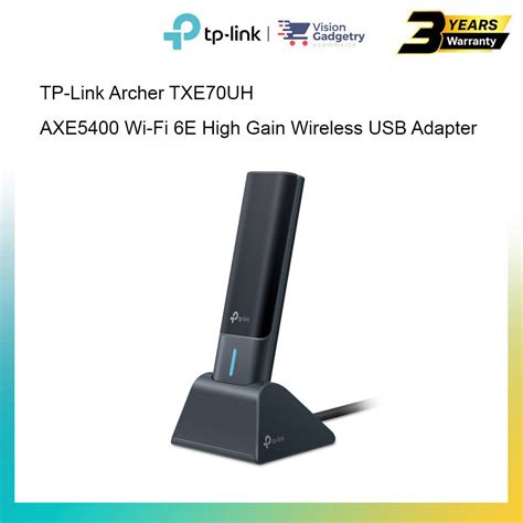 TP Link Archer TXE70UH AXE5400 Wi Fi 6E High Gain Wireless USB Adapter