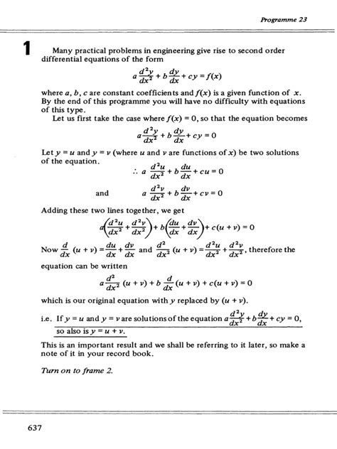 solving second order differential equations finding general solutions through the auxiliary