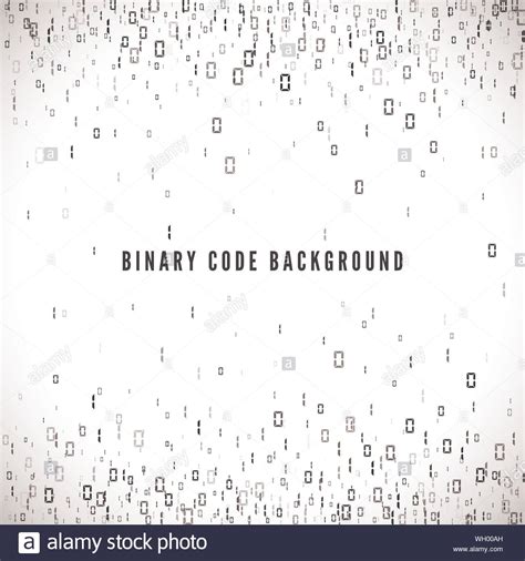 Binary Code Background Digital Data Stream Matrix Vector
