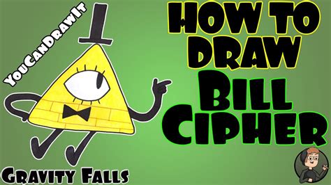 How To Draw Bill Cipher from Gravity Falls YouCanDrawIt ツ 1080p HD