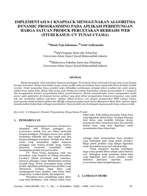 implementasi 0 1 knapsack menggunakan algoritma dy pdf