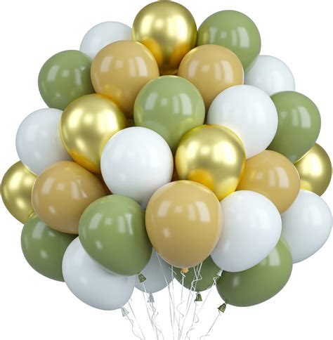 Ballons Vert Or 30 Pièces Ballons Vert Sauge Abricot D anniversaire