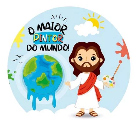 Painel Capa Pintor Do Mundo Jesus Deus Em Helanca M
