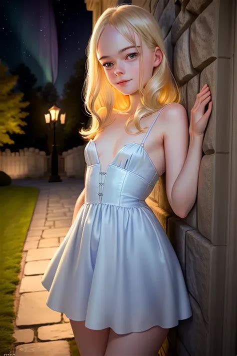 Dopamine Girl Aurora In A Mini Dress Leaning On The Front Gate Elle