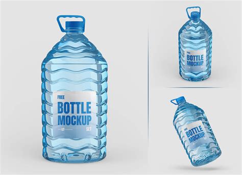 Free 10 Liter Plastic Water Mockup PSD Set Good Mockups