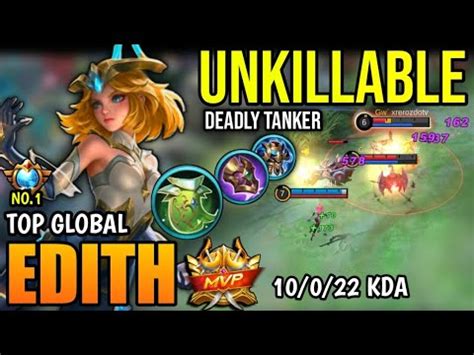 EDITH BEST BUILD 2023 TOP GLOBAL EDITH GAMEPLAY MOBILE LEGENDS