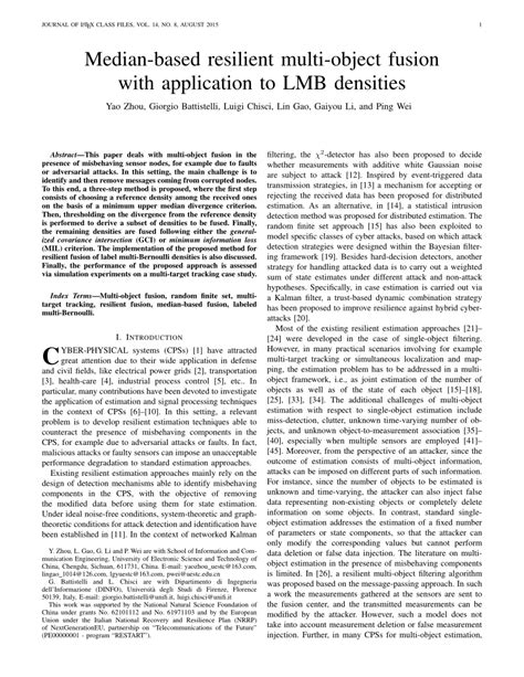 pdf median based resilient multi object fusion with application to lmb densities