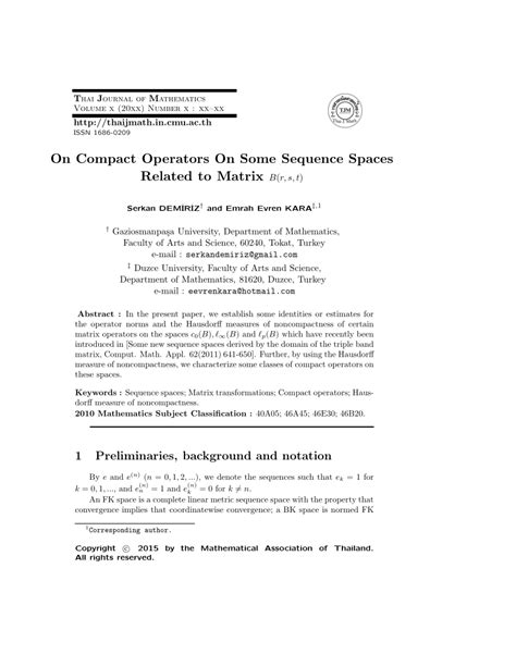pdf on compact operators on some sequence spaces related to matrix b r s t