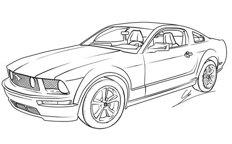 Coloriage Ford Mustang Gt T L Charger Et Imprimer Gratuit Sur