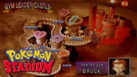 Pokemon Stadium Gym Leader Castle Pewter Gym R2 YouTube