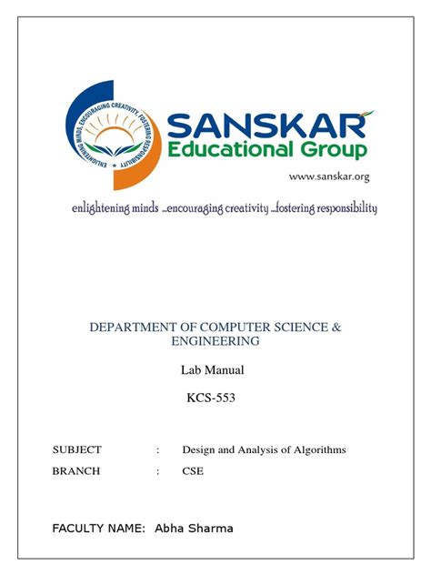 daa lab manual pdf algorithms and data structures theoretical computer science