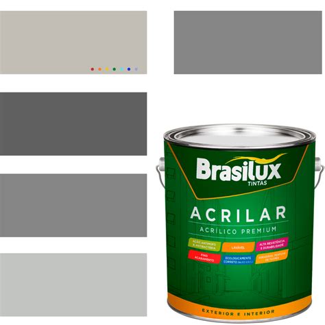 Tinta de Parede Acrílica Cor Cinza 3 2l Lavável Premium Antimofo