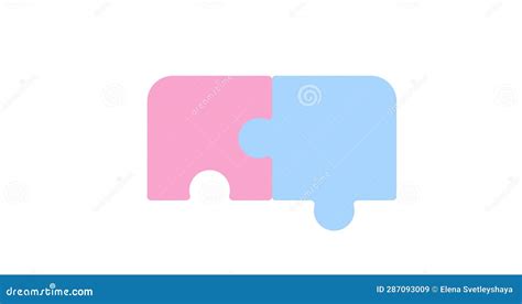 Two Pieces Of The Puzzle Fit Together Loop Animation Of Two Puzzle