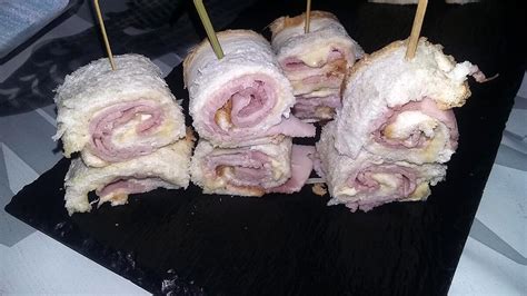 Recette de Roulés de pain de mie au jambon et au boursin