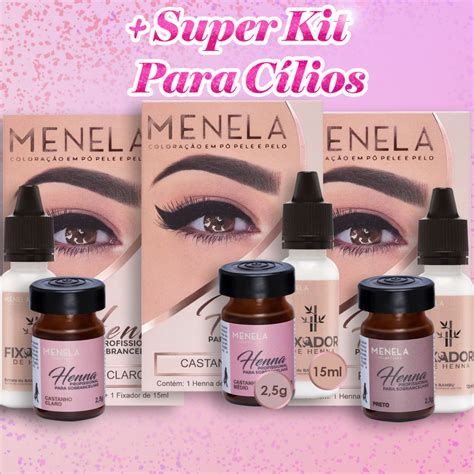 Henna Menela Kit G Fixador Ml Para Sobrancelhas Original