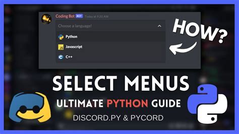All You Need To Know About Select Menus In Discord Py Pycord