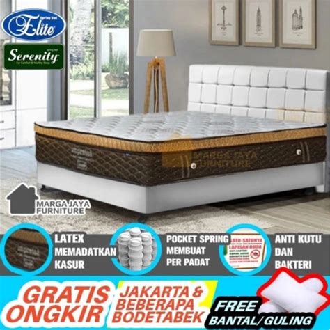 Jual Spring Bed Kasur Elite Serenity Pocket Latex Impressa Plushtop 120