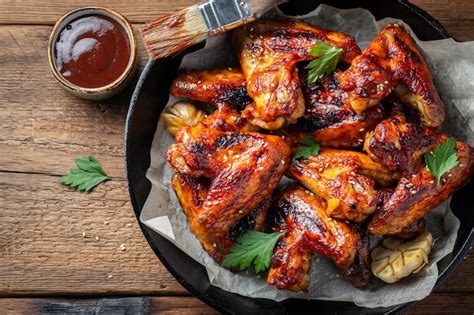 Alitas De Pollo Al Horno Crujientes Barbacoa Varios De Pollo