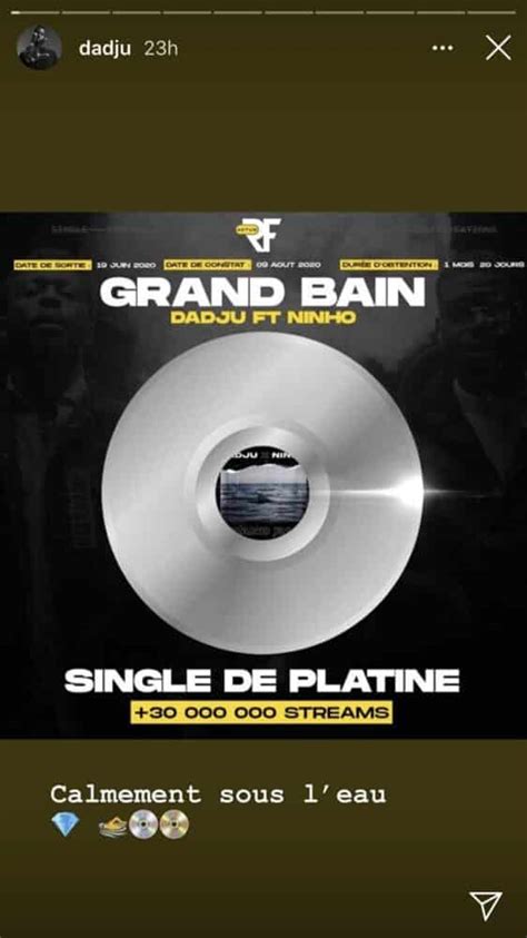 Dadju sa collab avec Ninho est certifiée single de platine MCE TV