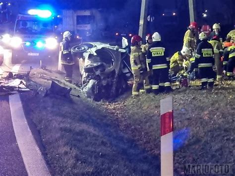 Wypadek w Węgrach pod Opolem Jedna osoba nie żyje