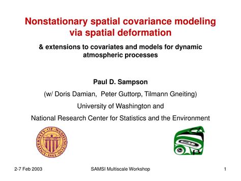 ppt nonstationary spatial covariance modeling via spatial deformation and extensions to