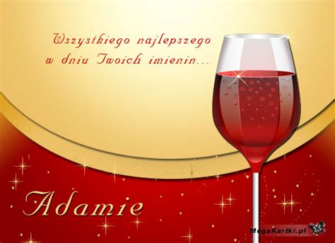 e Kartka Imieniny Adama z życzeniami MegaKartki pl