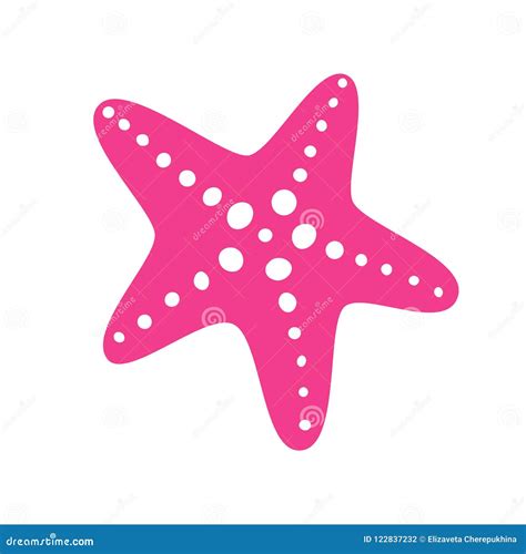 Estrela Do Mar Cor De Rosa No Estilo Liso Cone Da Estrela Do Mar