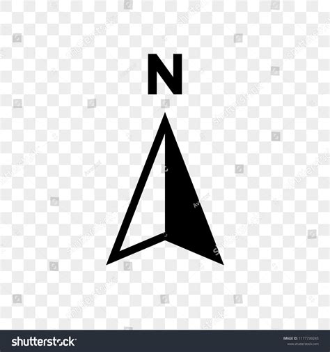 North Arrow Icon N Direction Point Stock Vector Royalty Free