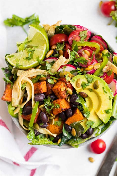 Mexican Salad Vegetarian With Lime Dressing WellPlated