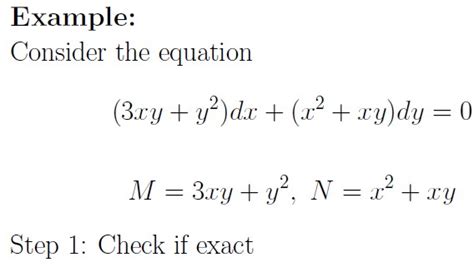 Exact Equations Using An Integrating Factor