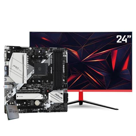 Kit Upgrade Processador AMD Ryzen 7 3700X Placa mãe Asrock B550M Pro4