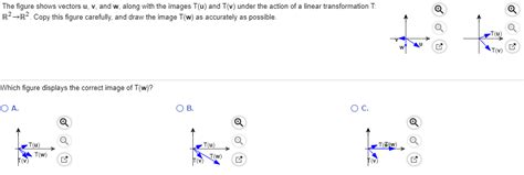 Solved The Figure Shows Vectors U V And W Along With The Chegg