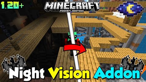 Night Vision Texture Pack For Minecraft PE 1 20 Night Vision Addon