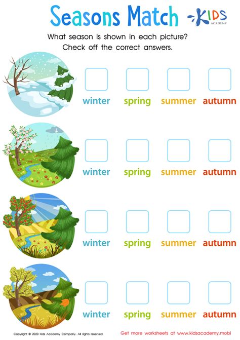 Four Seasons Worksheets Free Printable Seasons Of The Year Worksheets Pdf