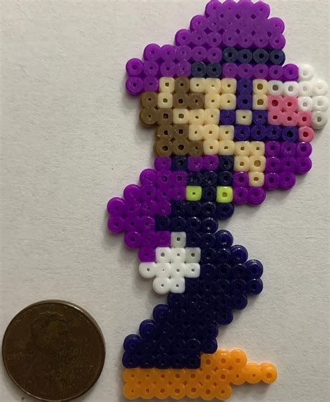 Waluigi Super Mario Mini Bead Sprite Perler Artkal Pixel Art Retro