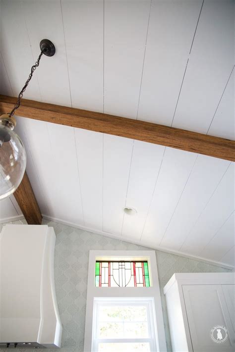 How To Shiplap Your Ceilings The Handemade Home Shiplap Tutorial