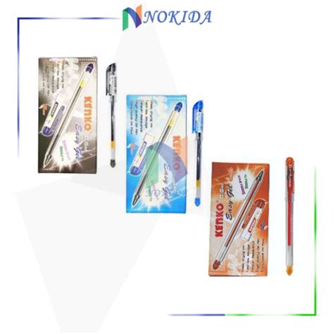 Jual Nokida Pulpen Easy Gel Kenko 1 Pack Ballpoint Gel Pen 12 Pcs