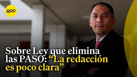 José Naupari destaca que el parámetro utilizado en la Ley que elimina