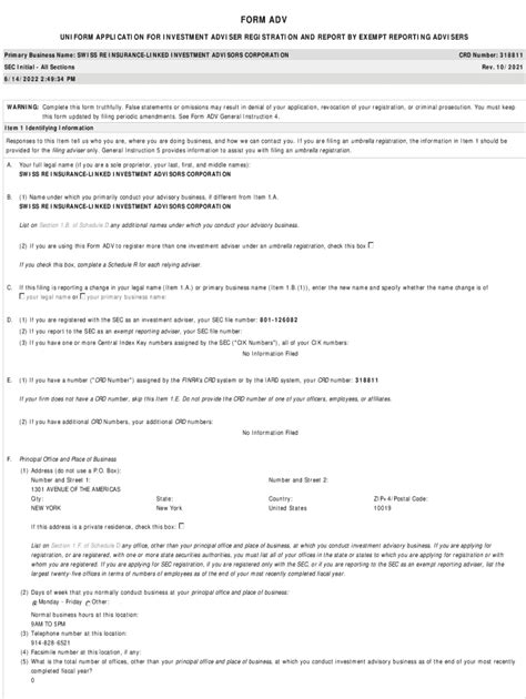 Fillable Online Form Adv Paper Version Uniform Application For