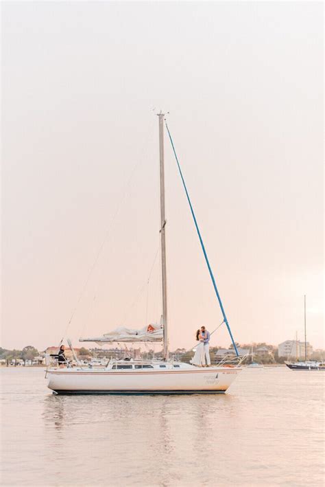 Sail Boat Charleston Engagement The Carolinas Magazine North